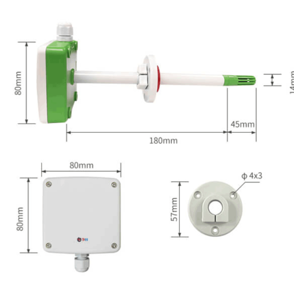 Duct Temperature Humidity Sensor with Display - eproducts.online